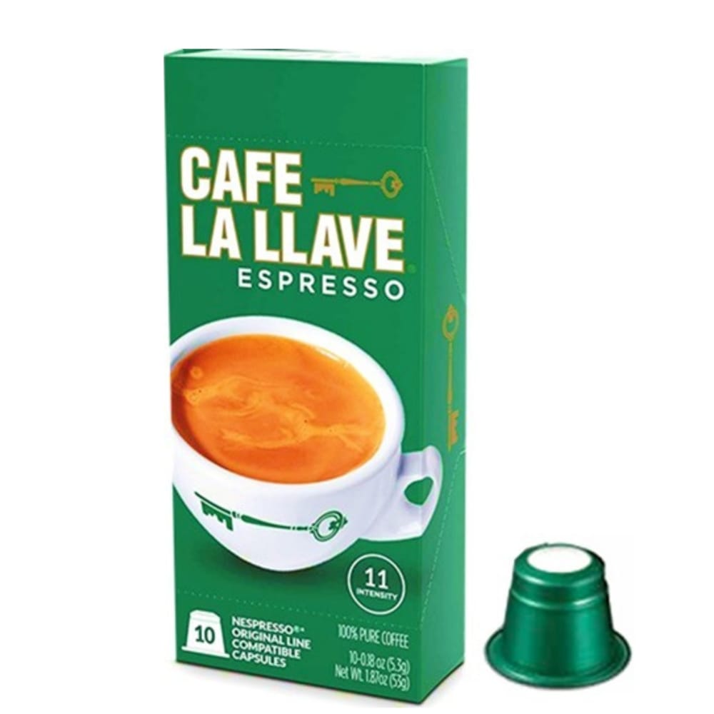 Cafe La Llave Espresso Pods 10 Capsules - Cafe Pinar Cuban Market