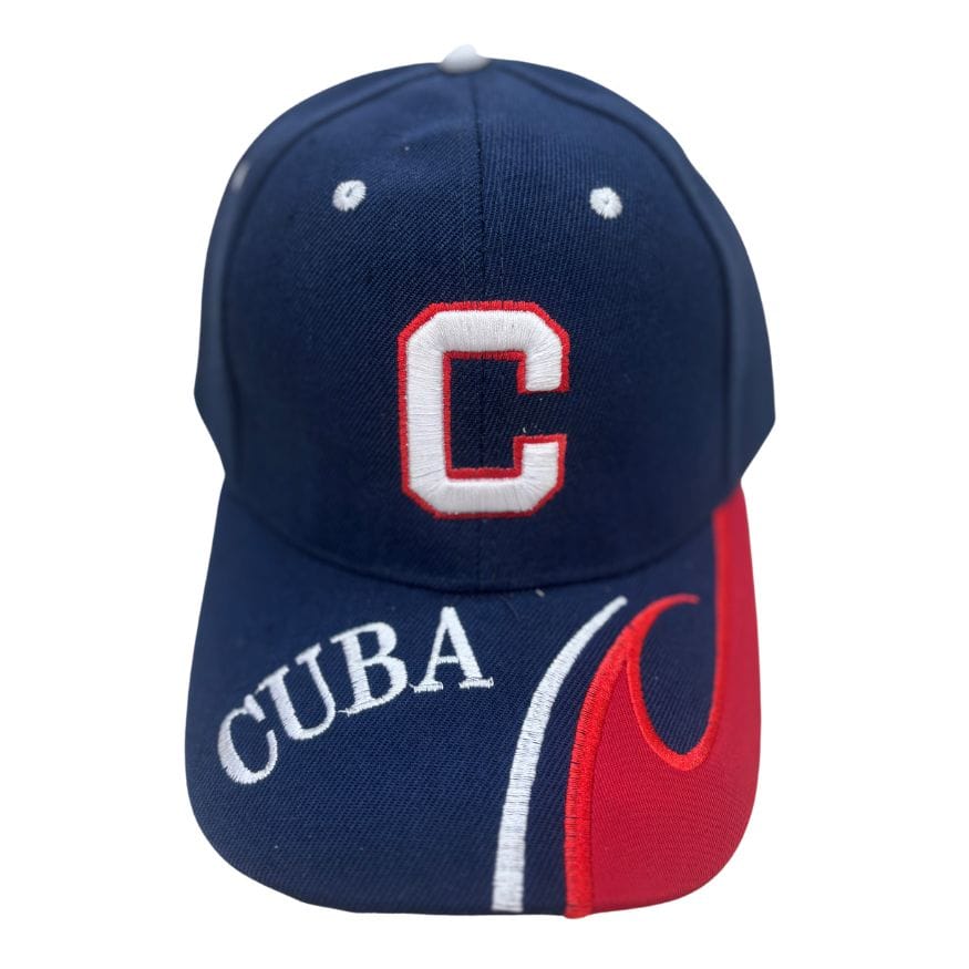 Dark Blue Cuban Cap – Stylish Baseball Hat with Cuban Design - Cafe ...