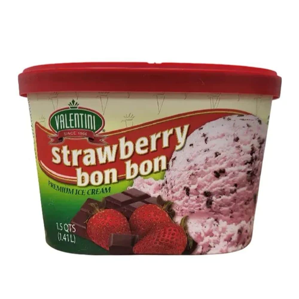 Valentini Strawberry bon bon Ice Cream 48 oz - Cafe Pinar Cuban Market